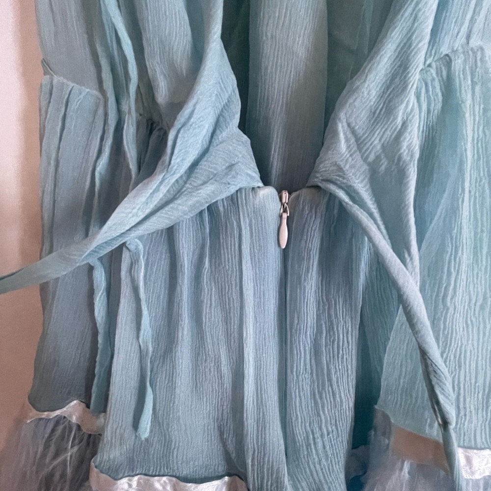 Dana Foley Nyc Ostrich Feather Dress - Gem